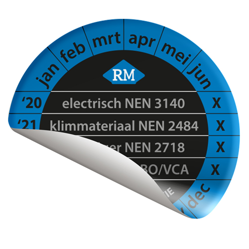 keuringsstickers | voor keuringsbedrijven | Sticker na keuren machines